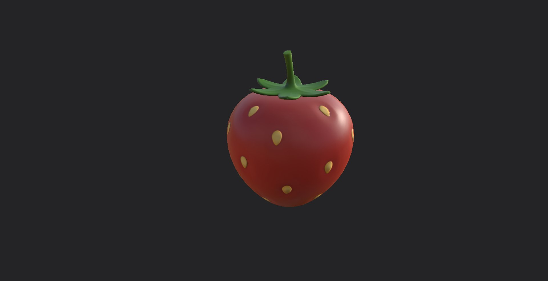 Strawberry Cartoon 3D Model - TurboSquid 1426021