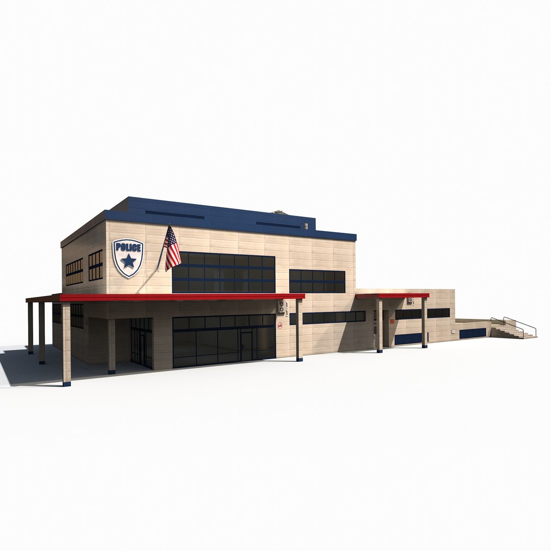 Police Station Model - TurboSquid 1213041