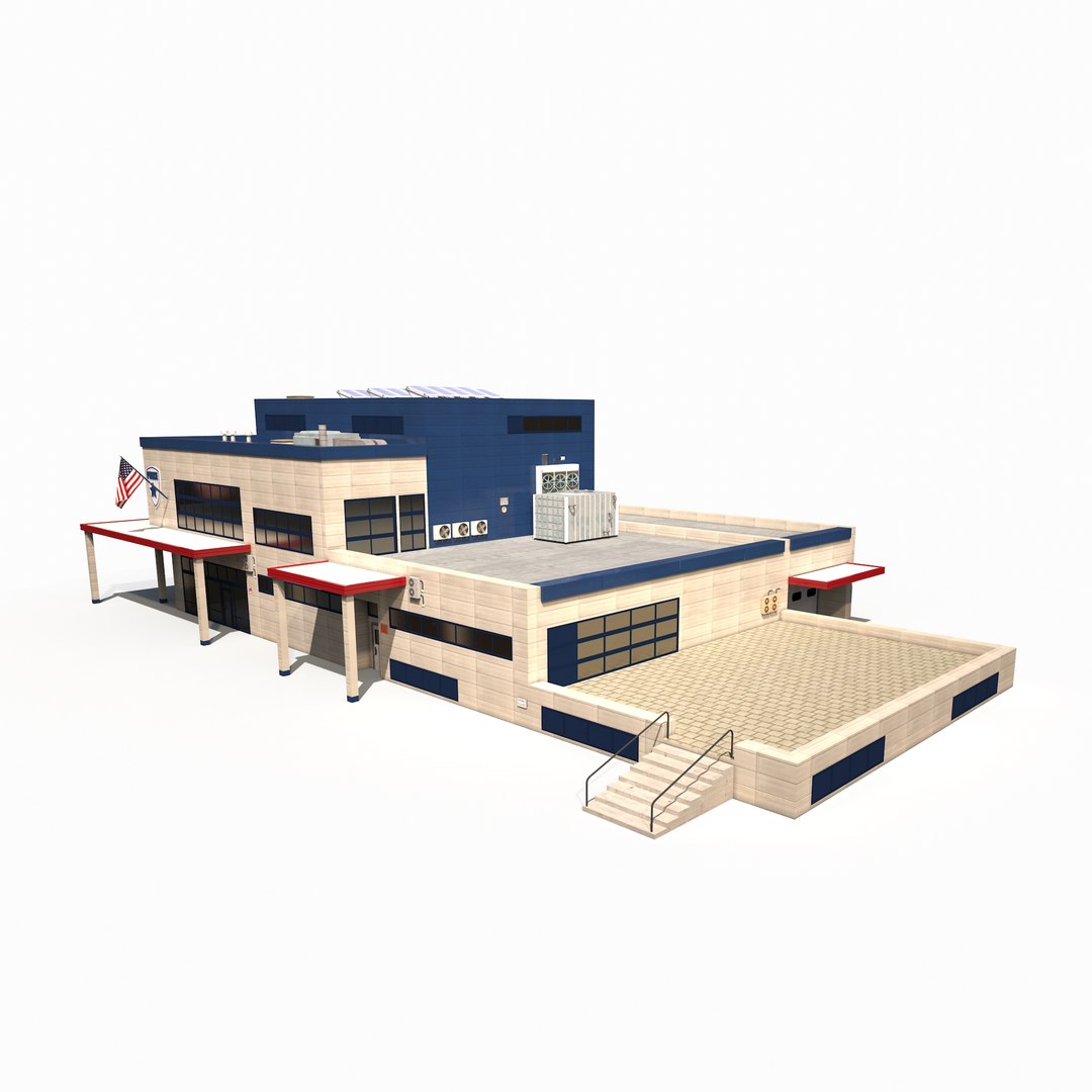 Police Station Model - TurboSquid 1213041