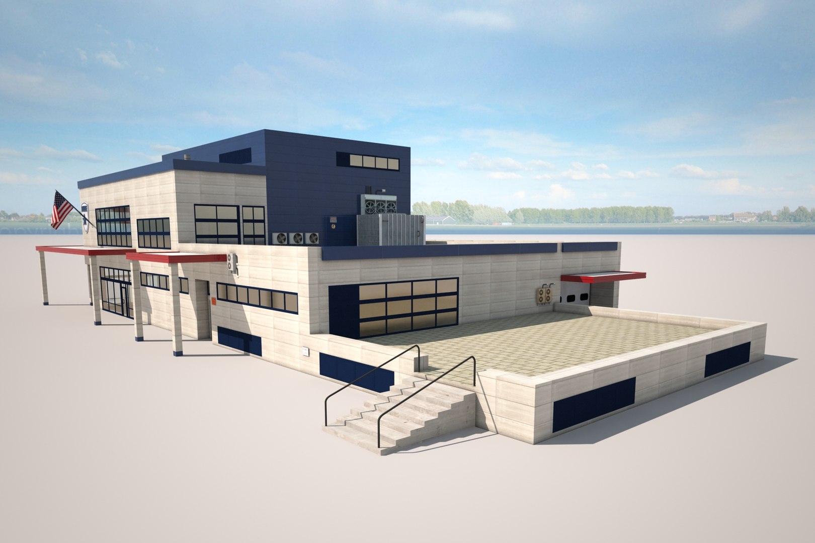 Police Station Model - TurboSquid 1213041