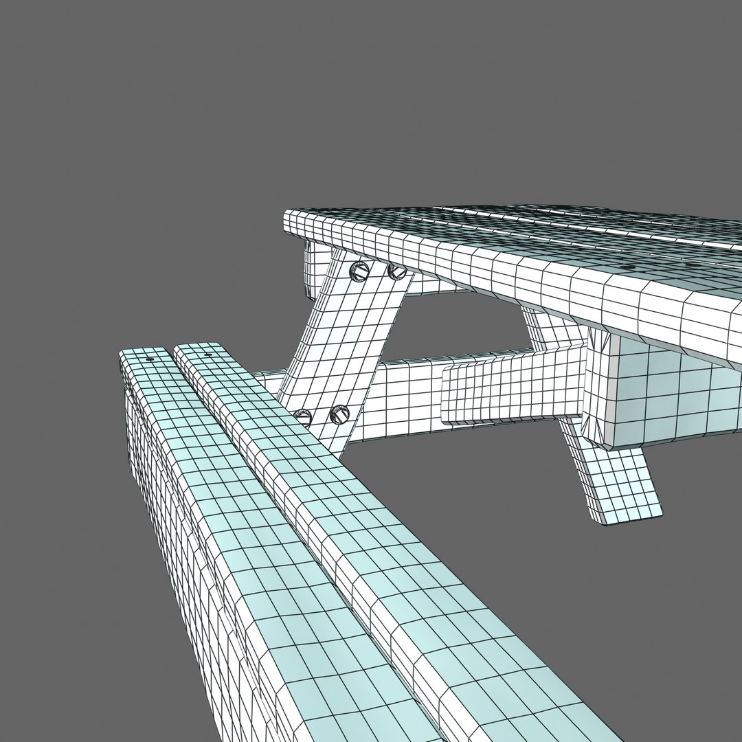3d Model Park Picnic Table