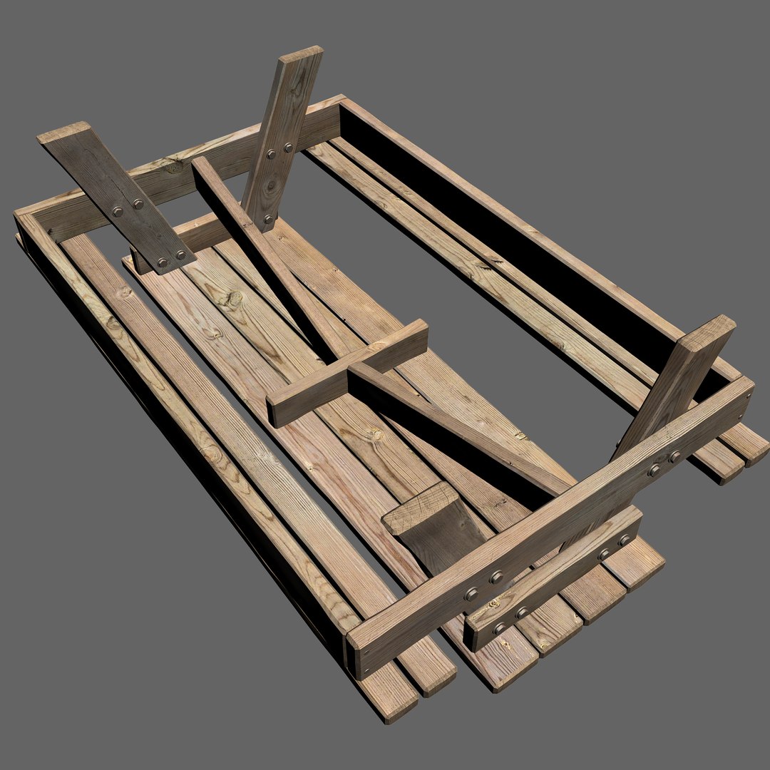 3d Model Park Picnic Table
