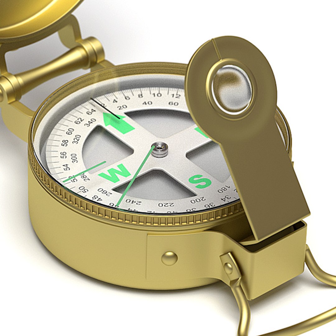 professional brass compass 3ds