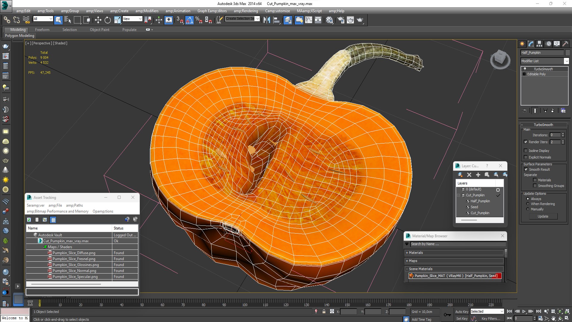 3D Cut Pumpkin - TurboSquid 2170438