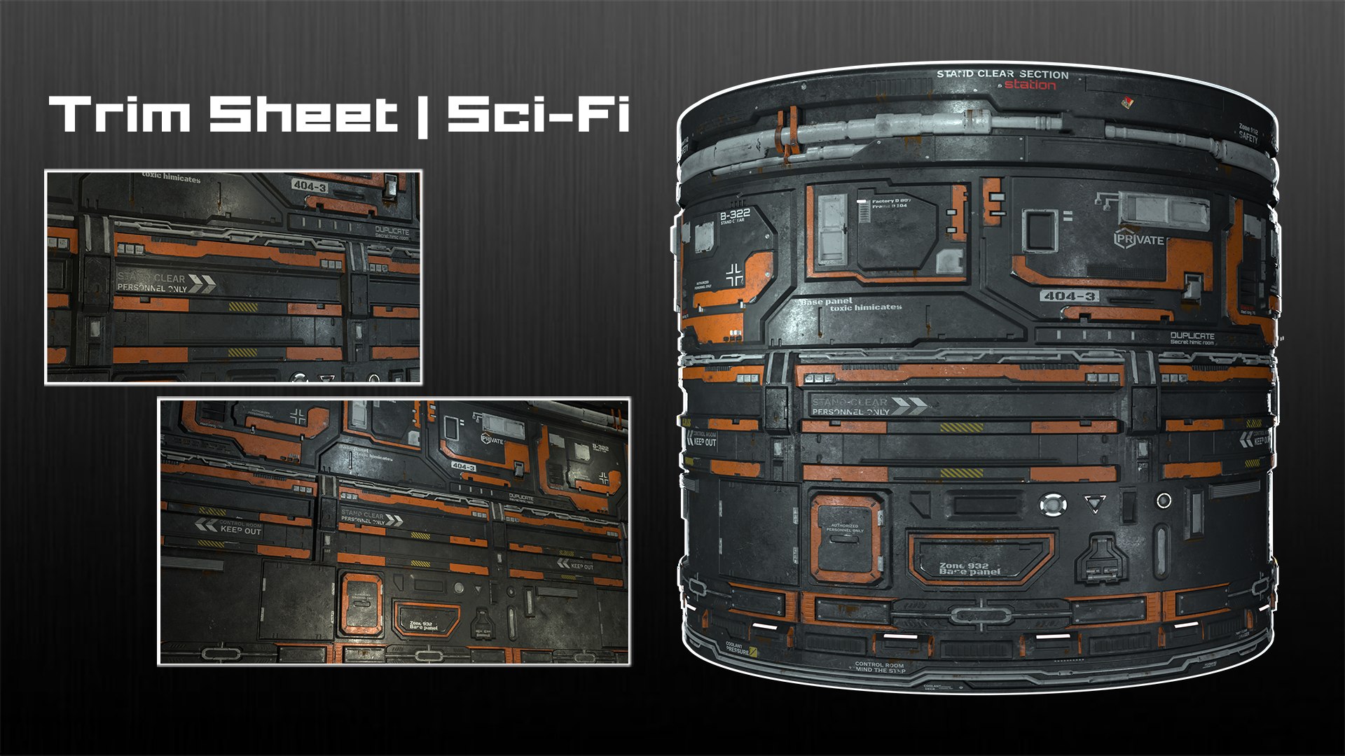 Trim Sheet Sci-Fi 3D model - TurboSquid 2049781