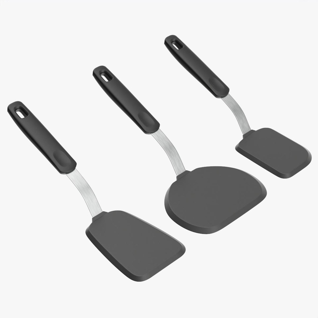 3D Model Kitchen 3-spatula Set - TurboSquid 1738857