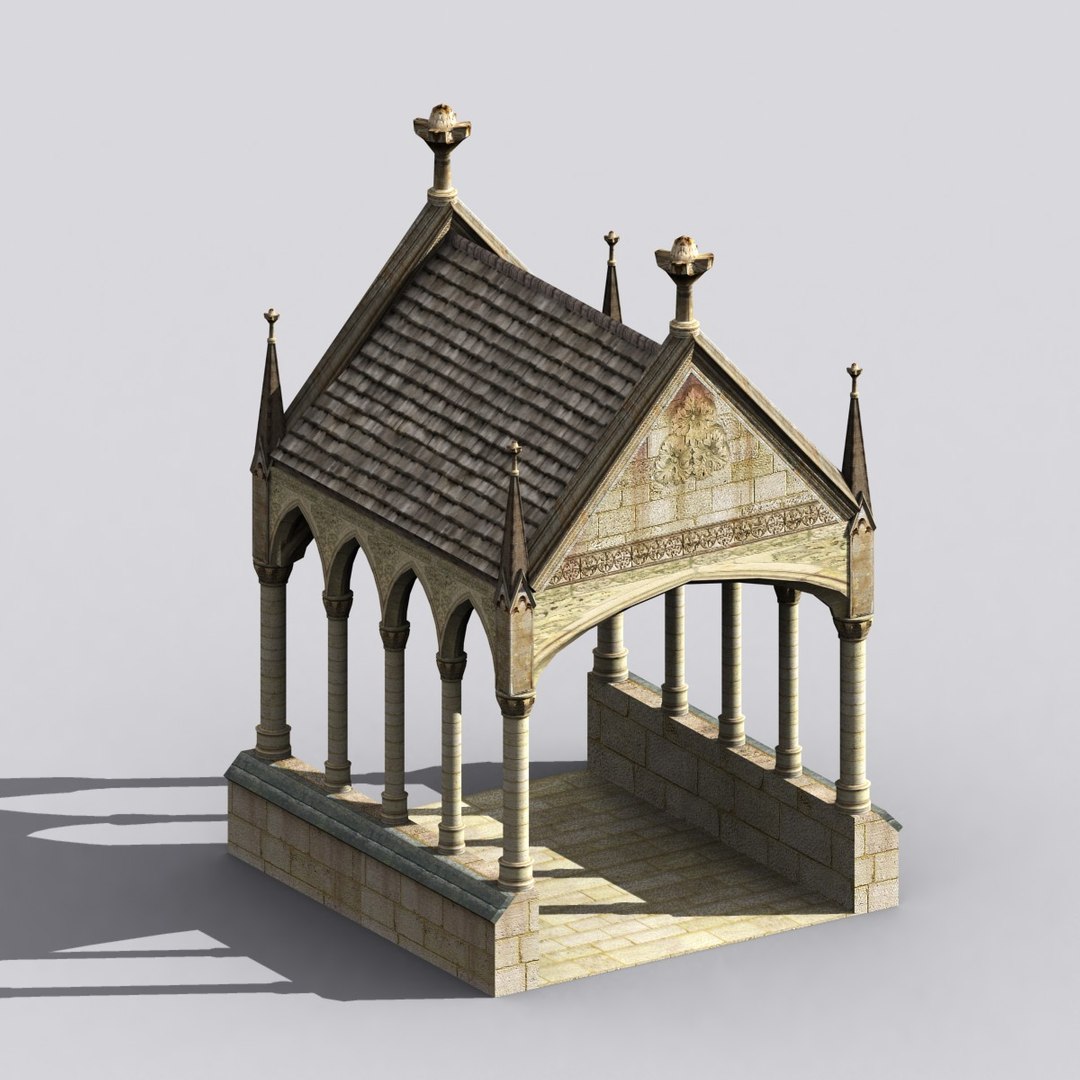 3d Medieval Gothic Lychgate