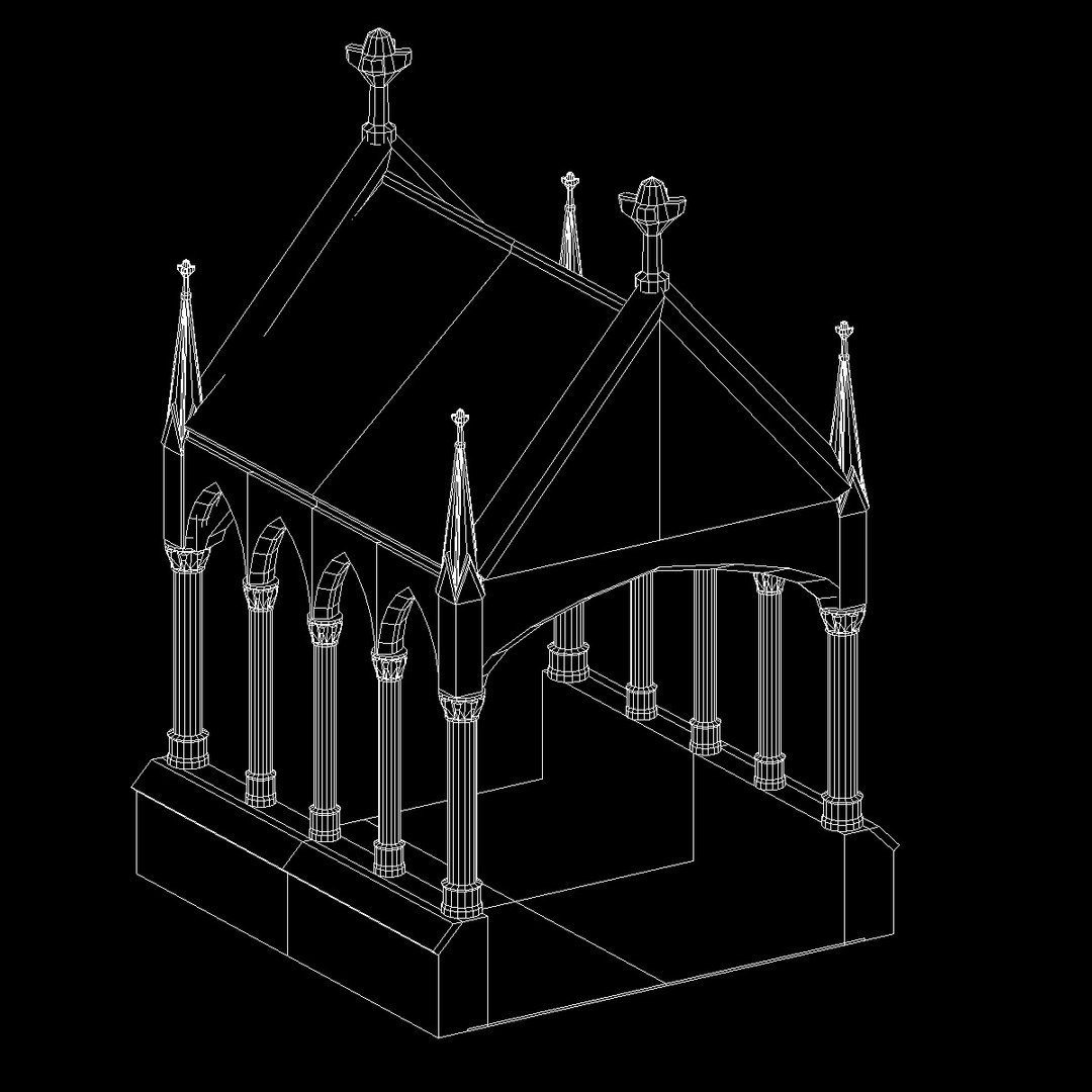 3d Medieval Gothic Lychgate