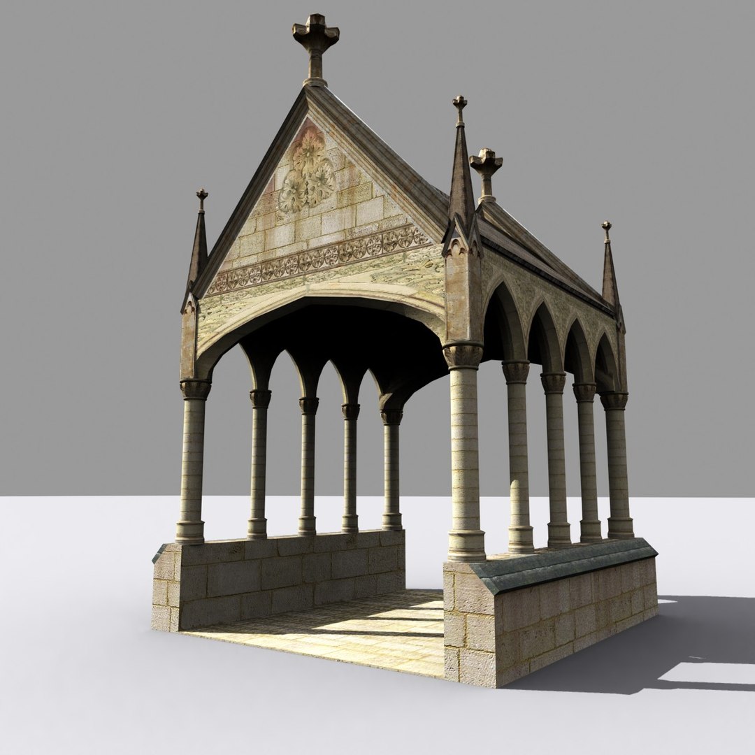 3d Medieval Gothic Lychgate