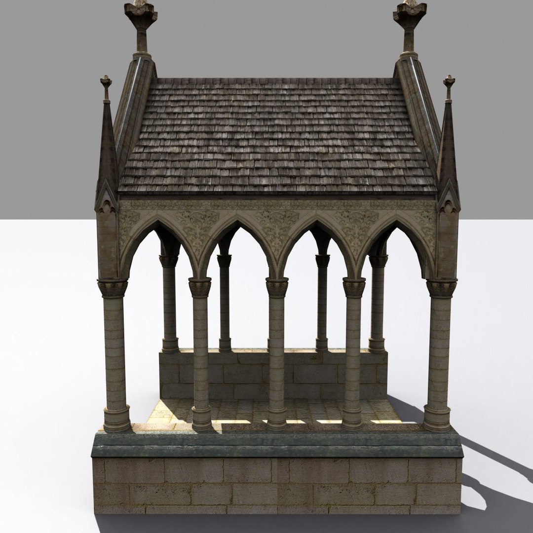 3d Medieval Gothic Lychgate