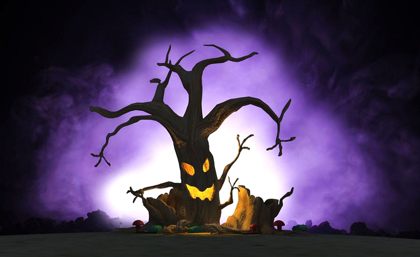 Halloween Tree Horrors Haunted House Model - TurboSquid 1581132