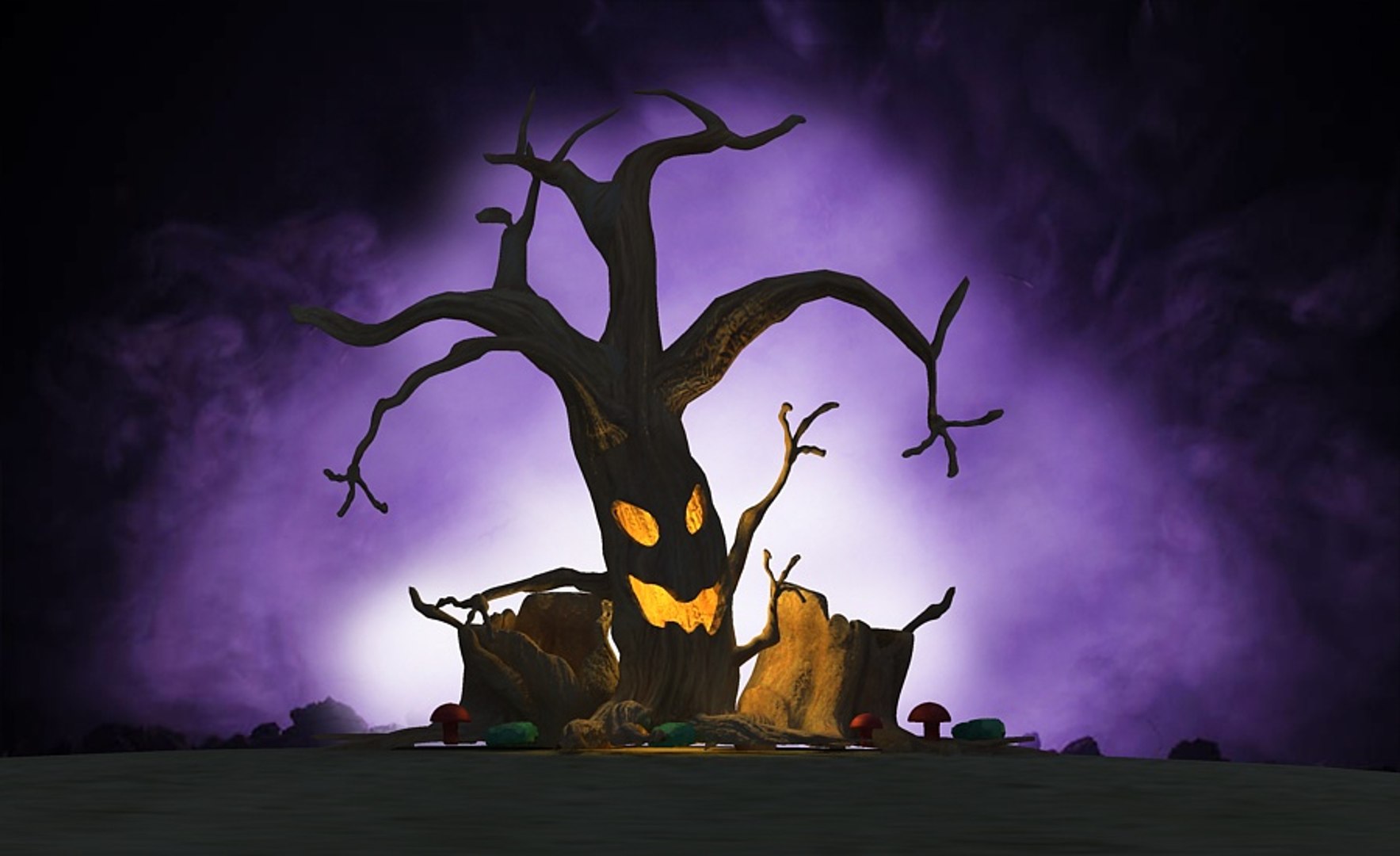 Halloween Tree Horrors Haunted House Model - TurboSquid 1581132