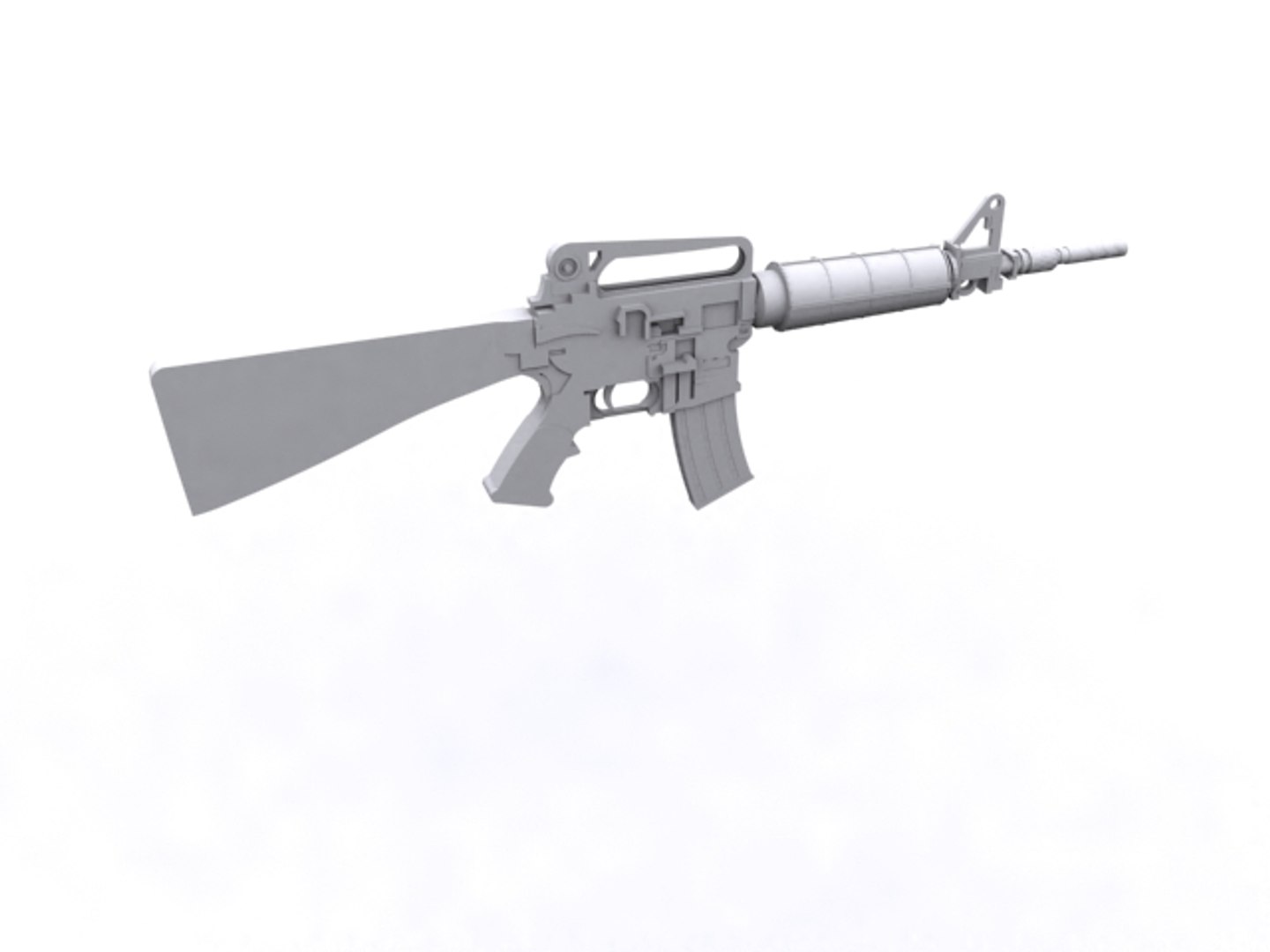 3d Model Of M16 Gun