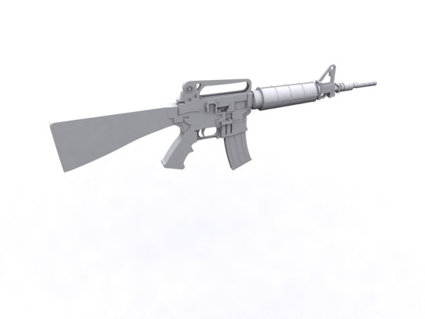 3d model of m16 gun