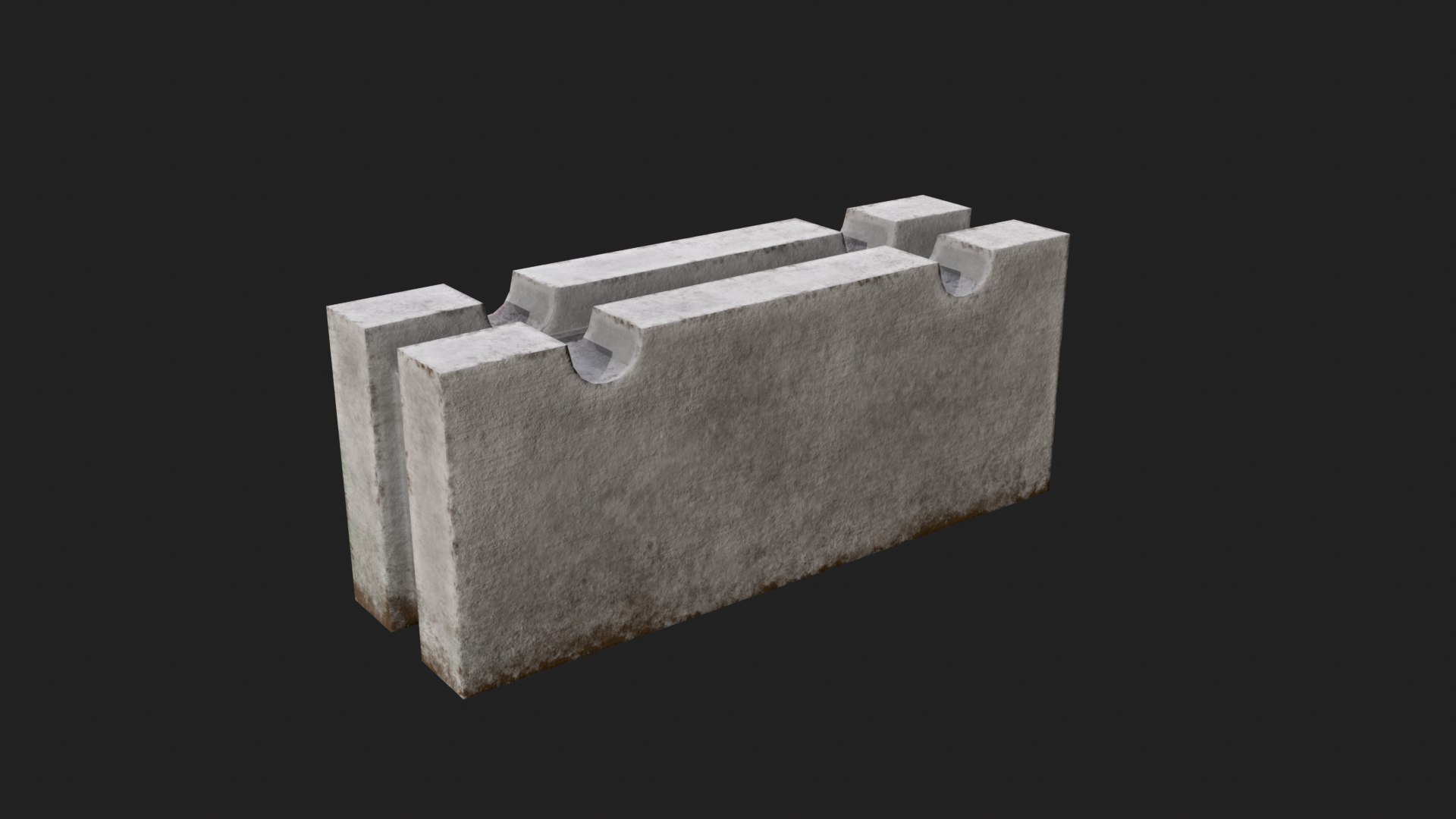 Concrete Block 3D Model - TurboSquid 2280936