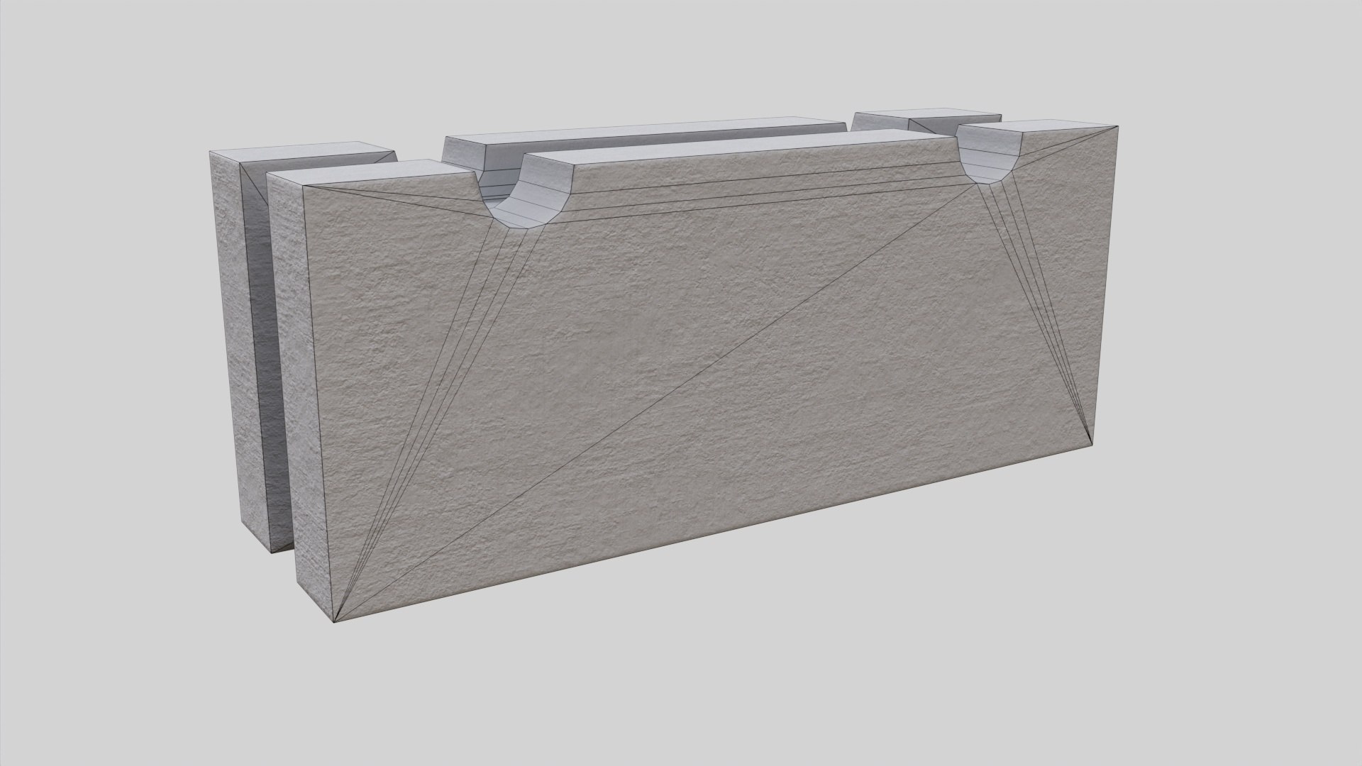 Concrete Block 3D Model - TurboSquid 2280936