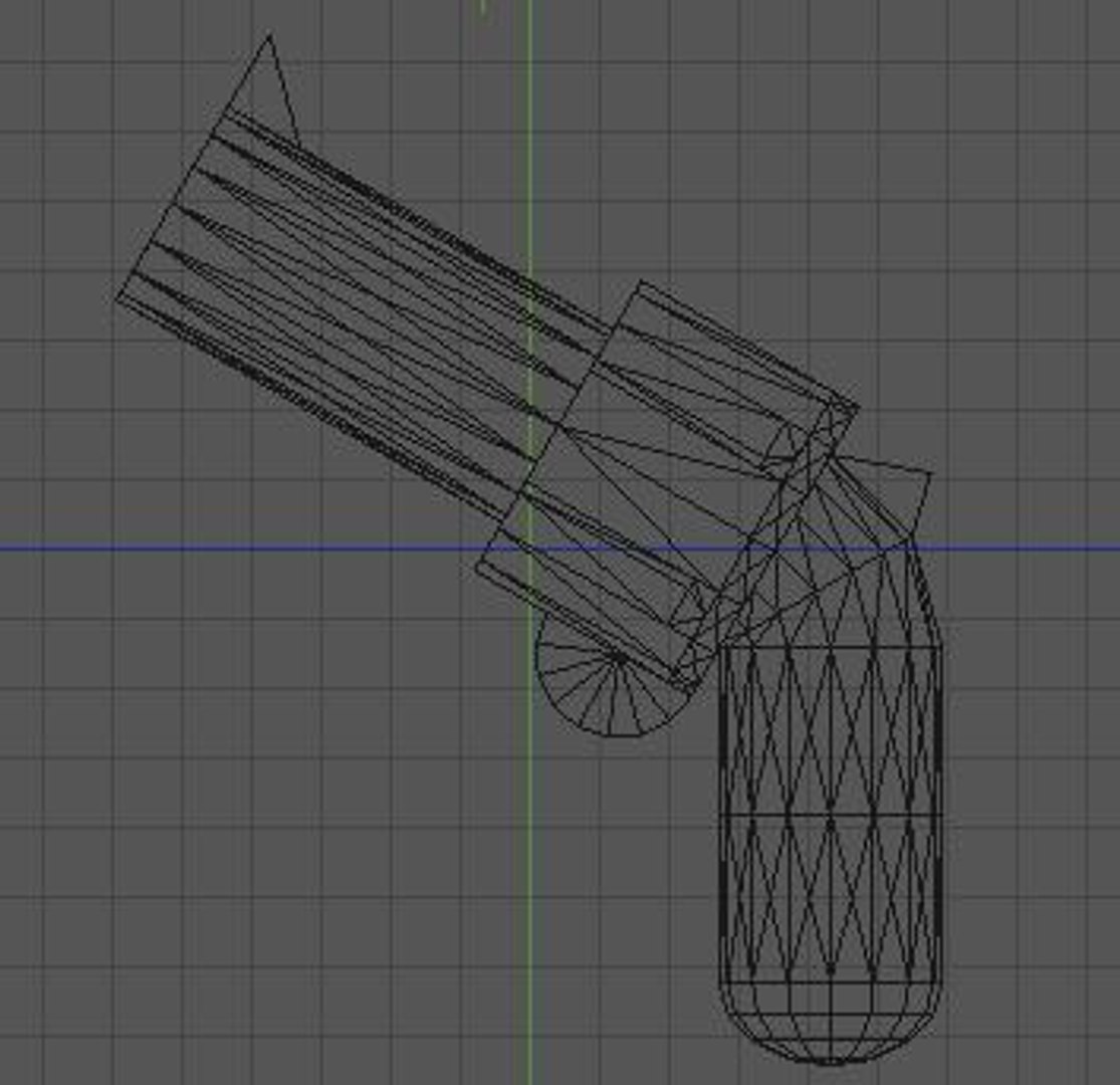 3d Model Lego Revolver Pistol