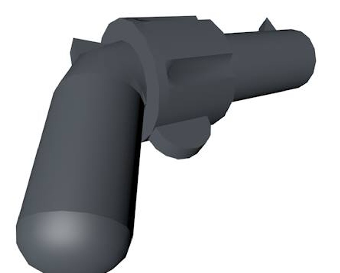 3d Model Lego Revolver Pistol