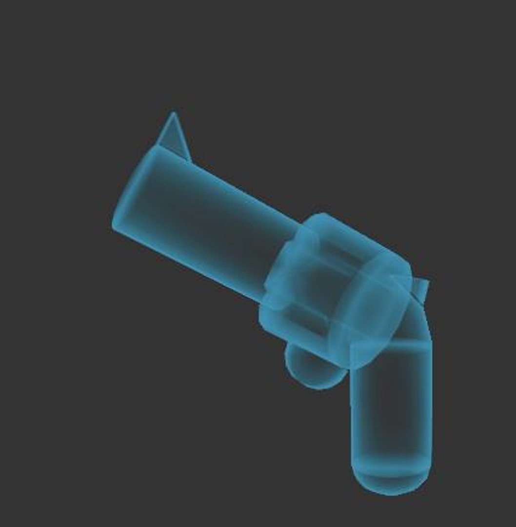 3d Model Lego Revolver Pistol