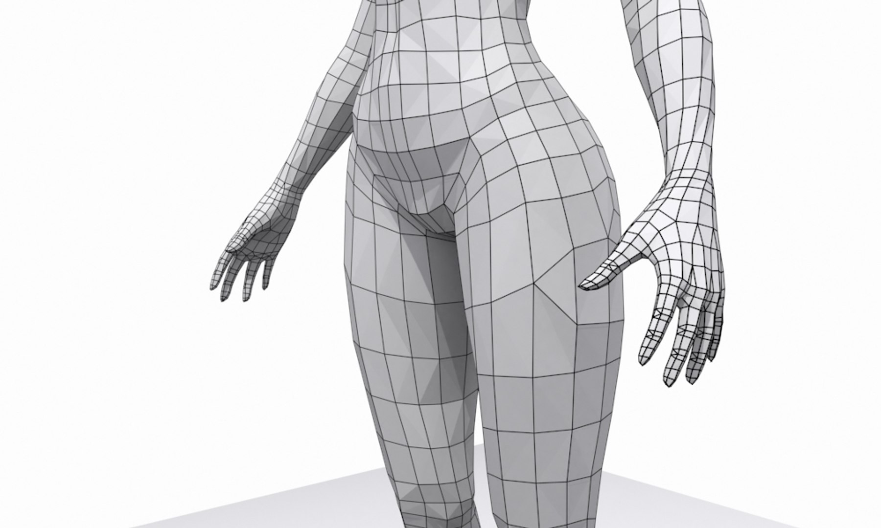 Generic Female Base Mesh Human Max