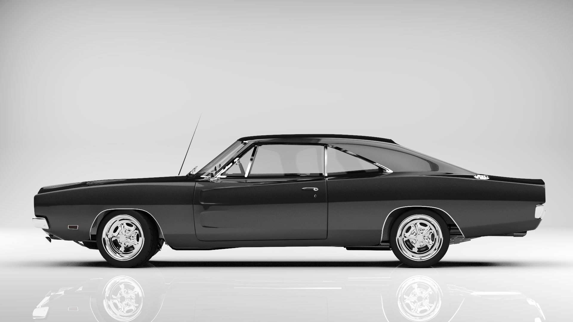 1970 Dodge Charger With Blower Side View