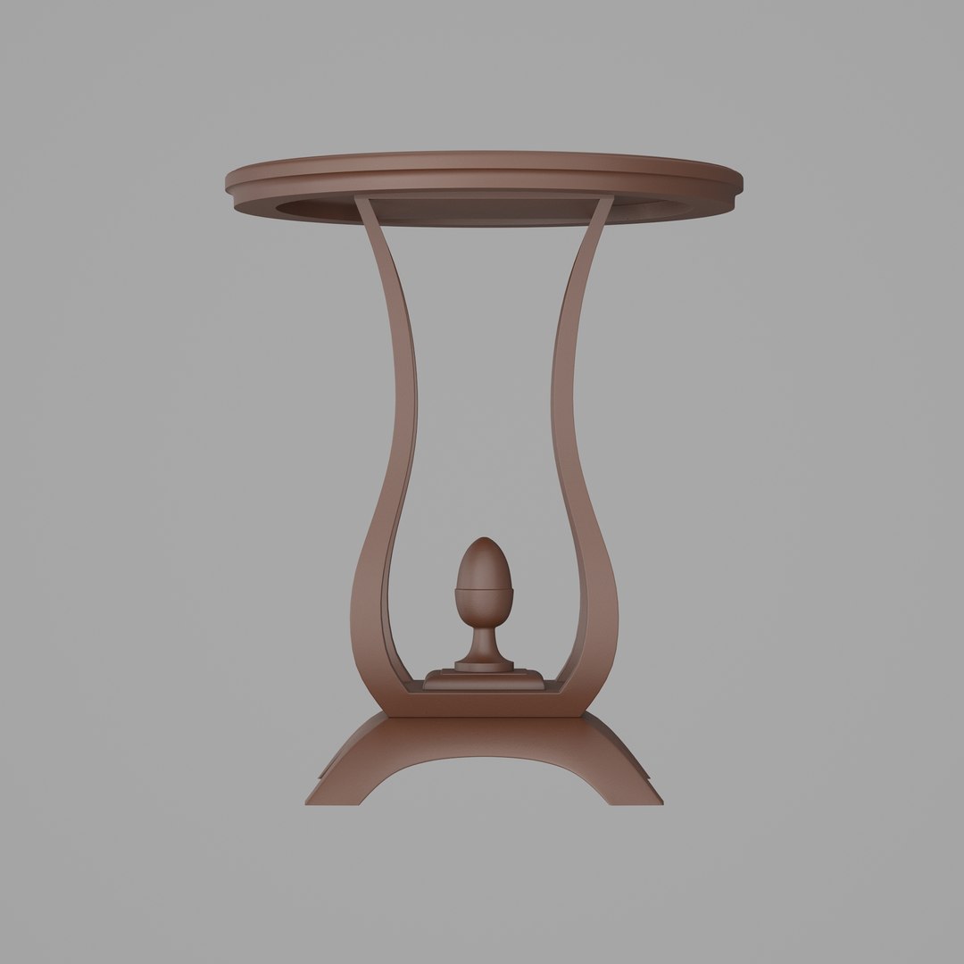3D Model Classic Side Table 002 - TurboSquid 2188307