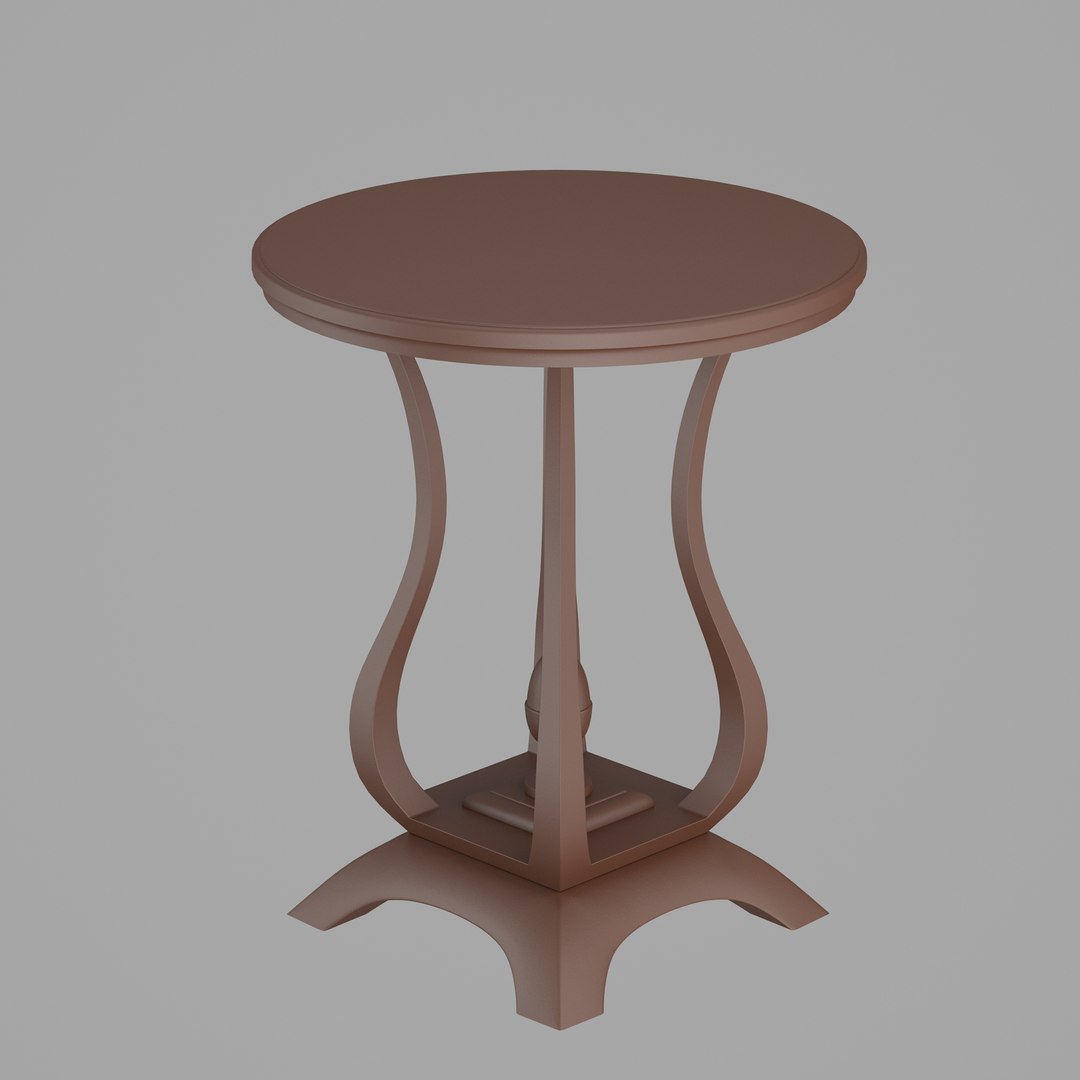 3D Model Classic Side Table 002 - TurboSquid 2188307