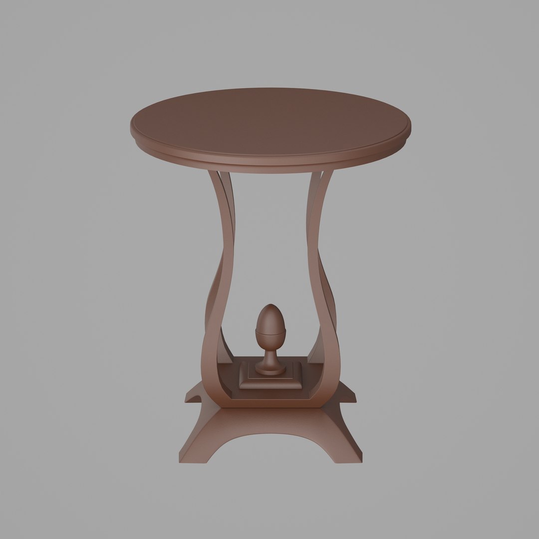 3D Model Classic Side Table 002 - TurboSquid 2188307