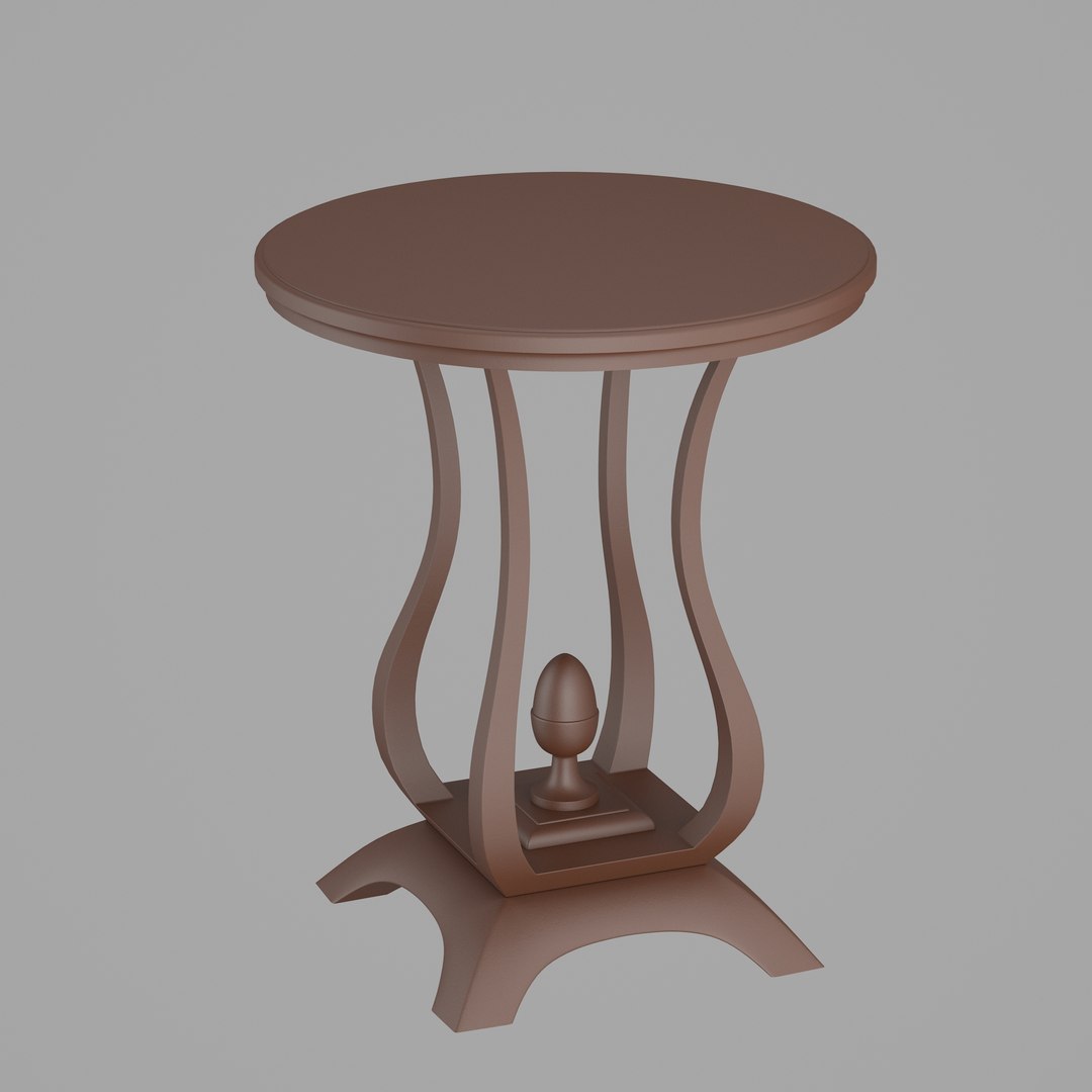 3D Model Classic Side Table 002 - TurboSquid 2188307