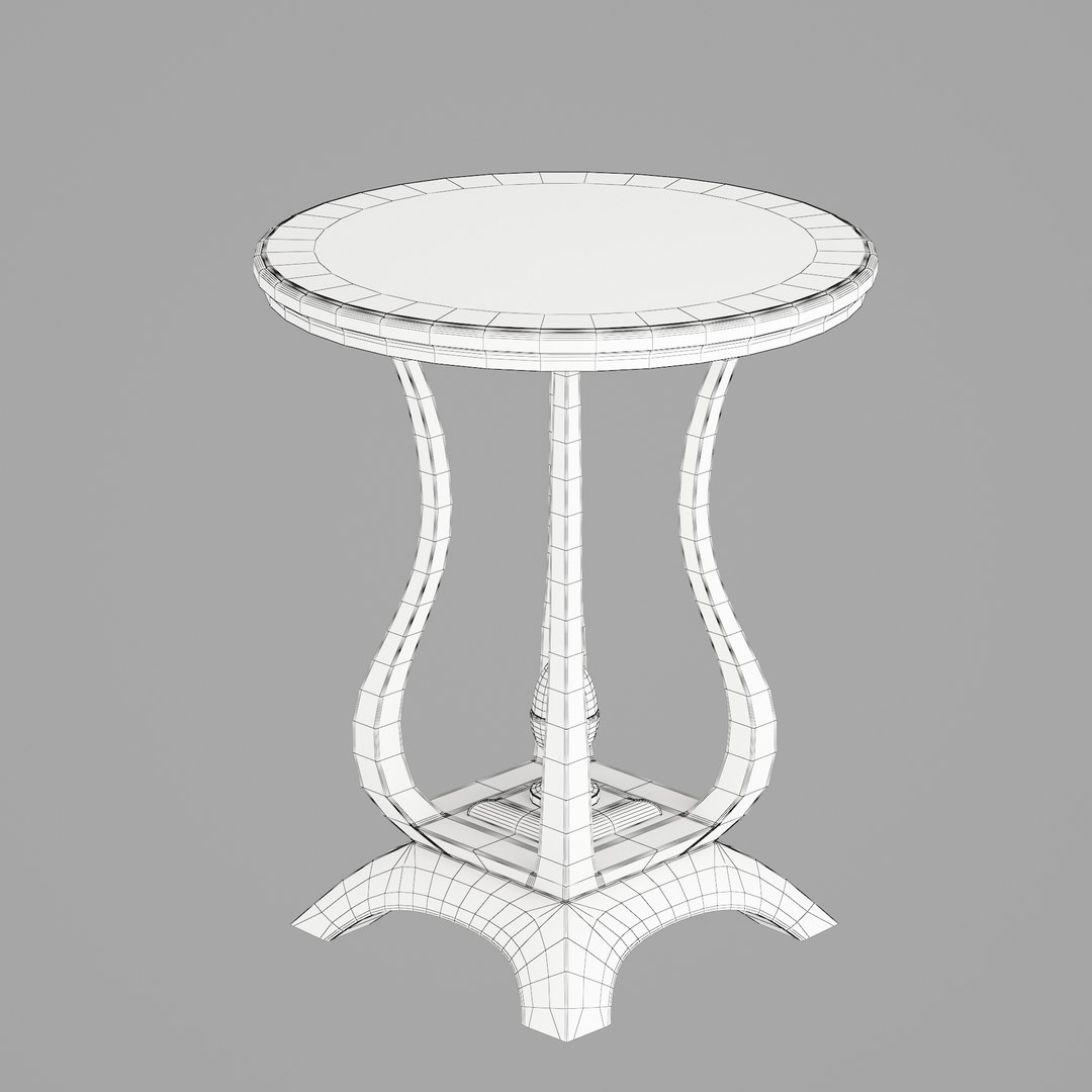 3D Model Classic Side Table 002 - TurboSquid 2188307