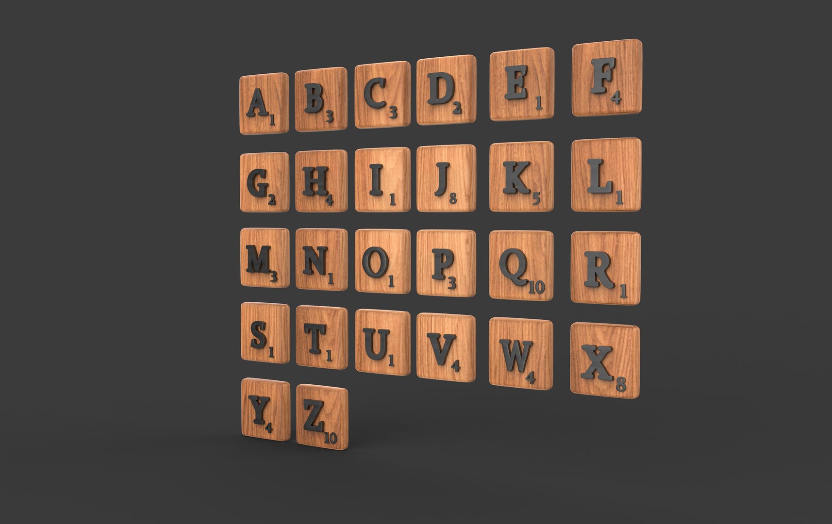 Scrabble Tiles 3D Model 3D Model - TurboSquid 2358644