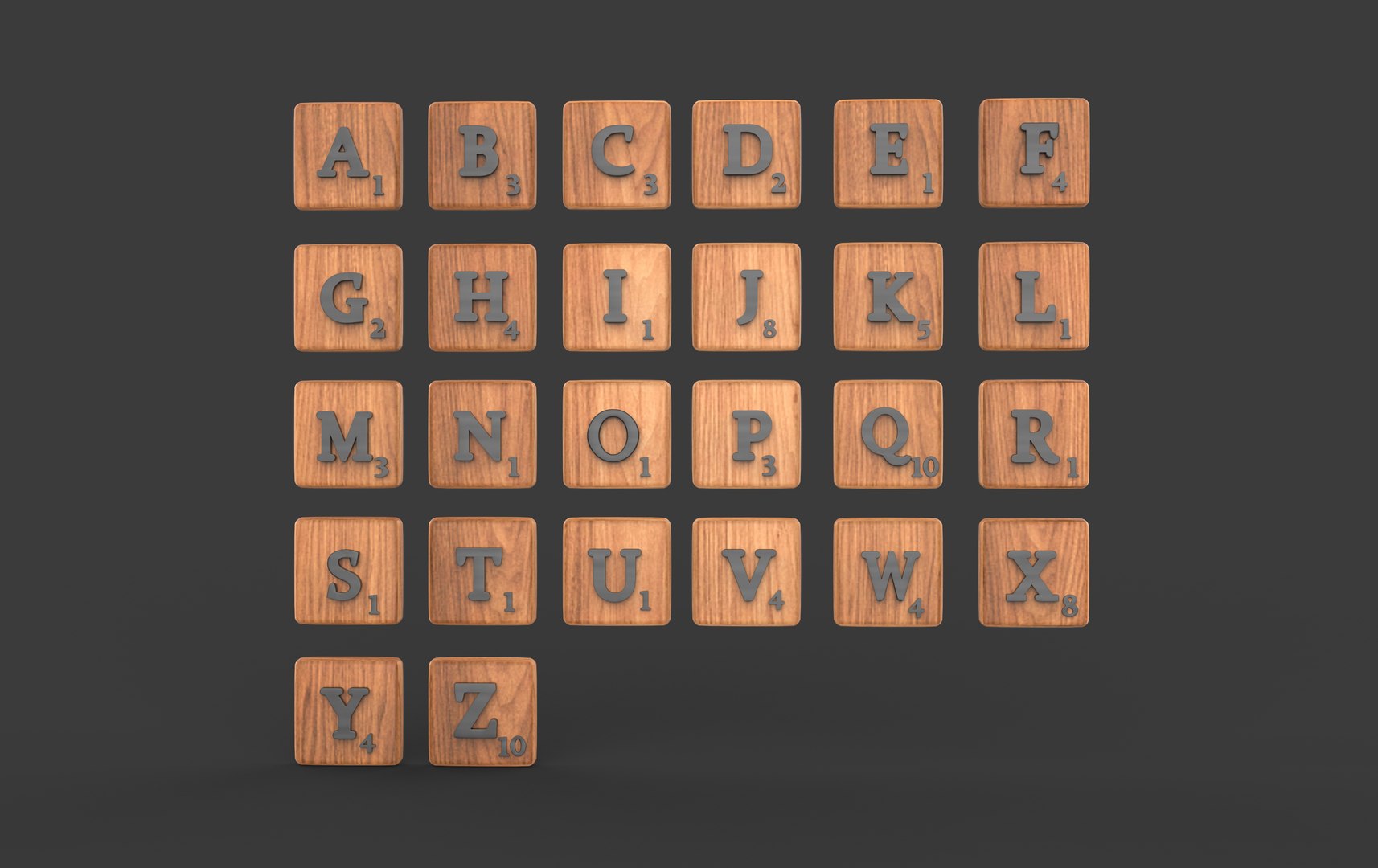 Scrabble Tiles 3D Model 3D Model - TurboSquid 2358644