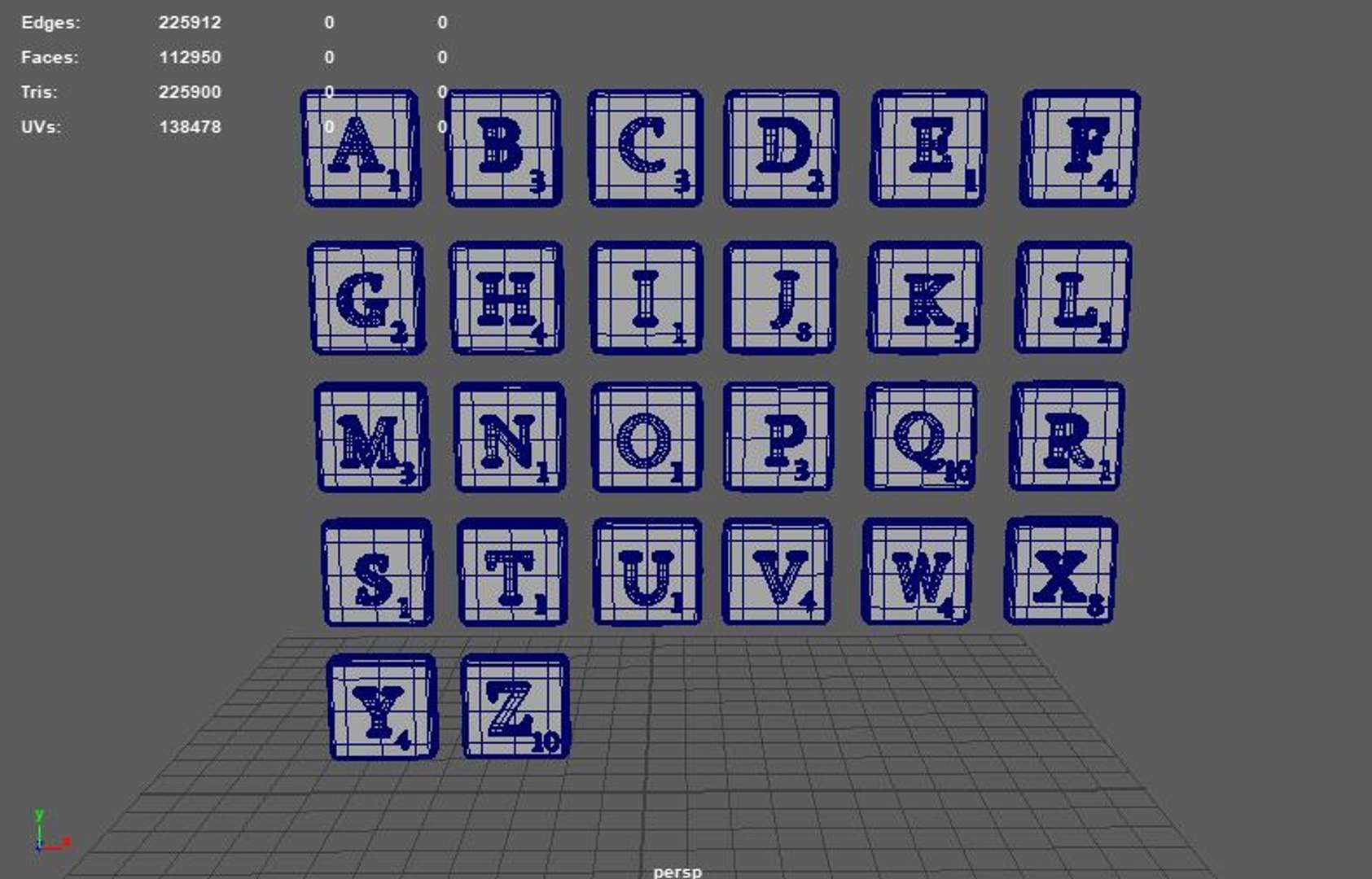 Scrabble Tiles 3D Model 3D Model - TurboSquid 2358644