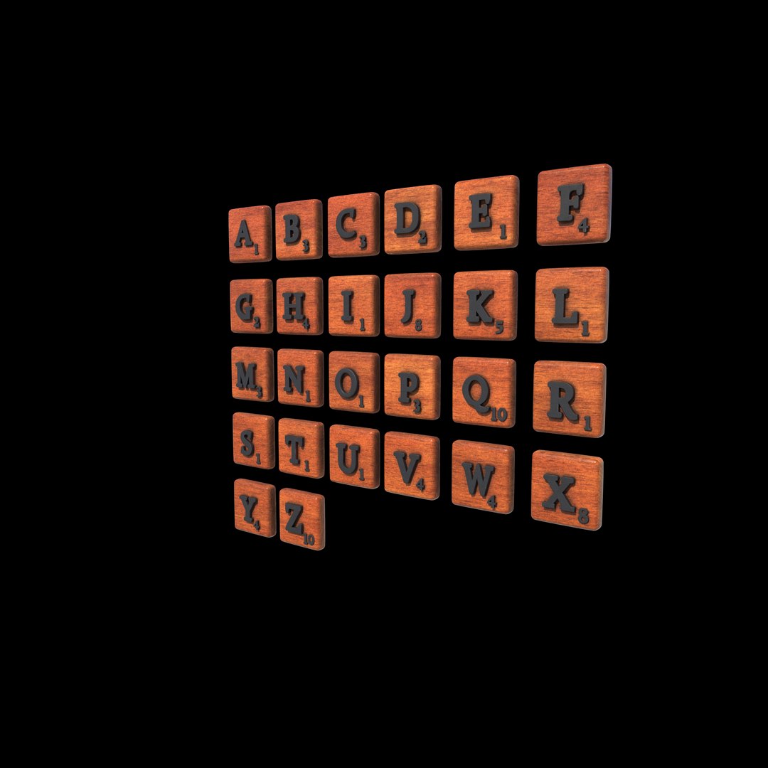 Scrabble Tiles 3D Model 3D Model - TurboSquid 2358644