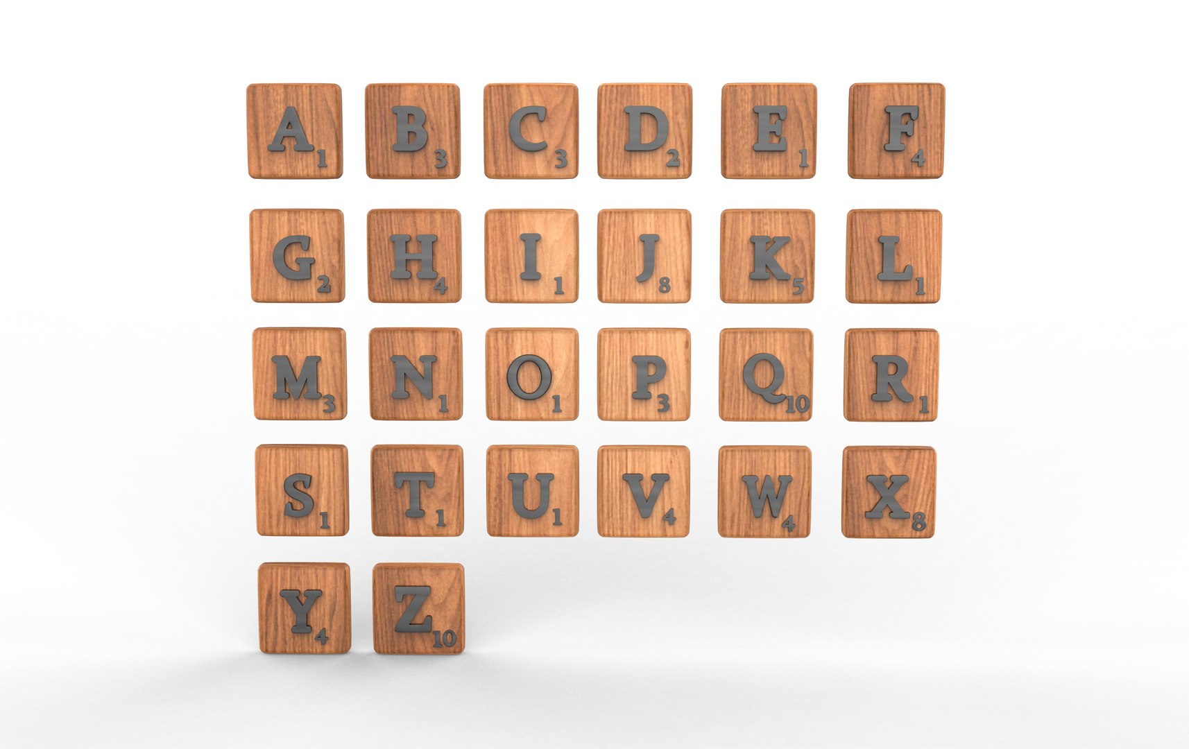 Scrabble Tiles 3D Model 3D Model - TurboSquid 2358644