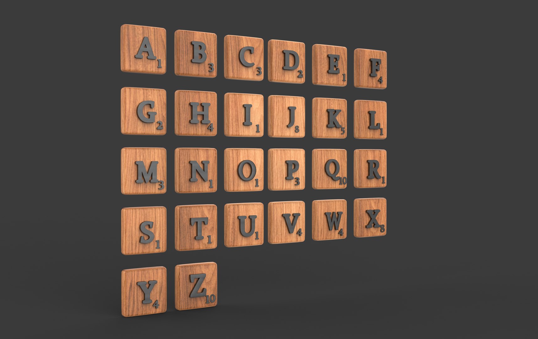 Scrabble Tiles 3D Model 3D Model - TurboSquid 2358644