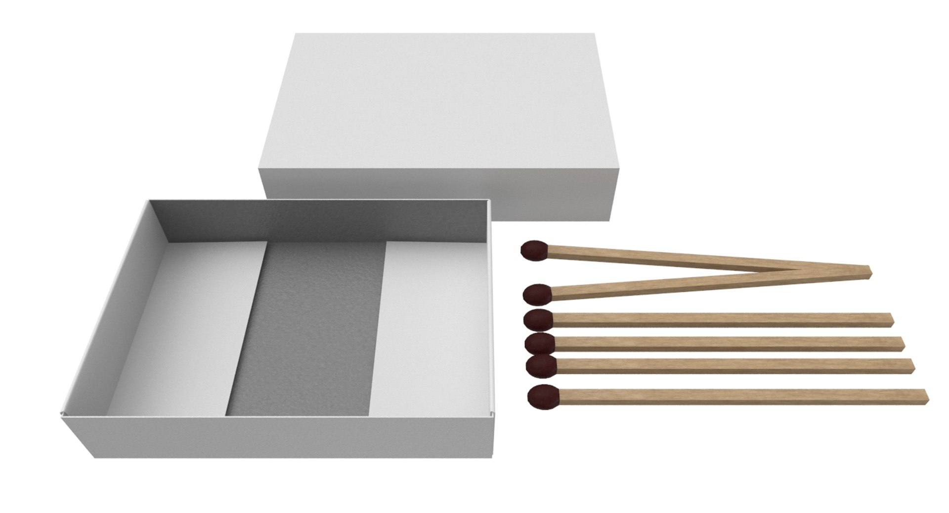 3D Matchbox Box Match Model - TurboSquid 1299385