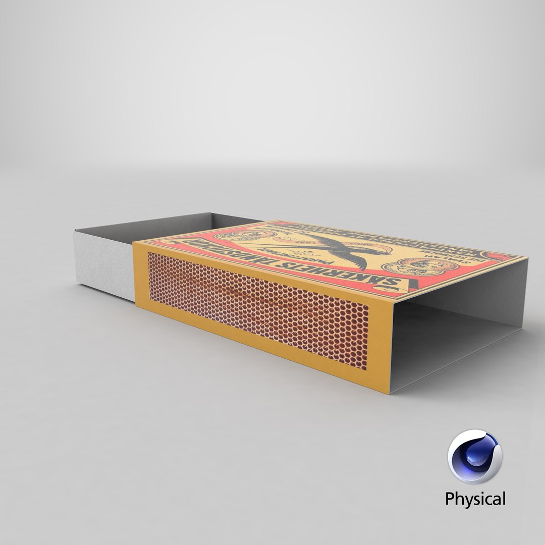 3D Matchbox Box Match Model - TurboSquid 1299385