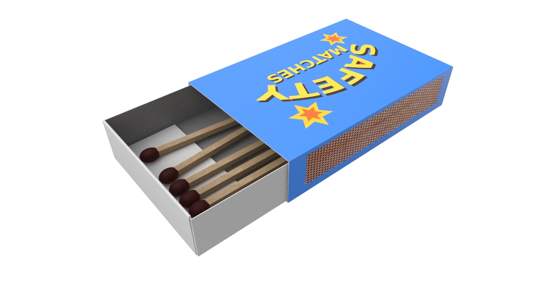 3D Matchbox Box Match Model - TurboSquid 1299385