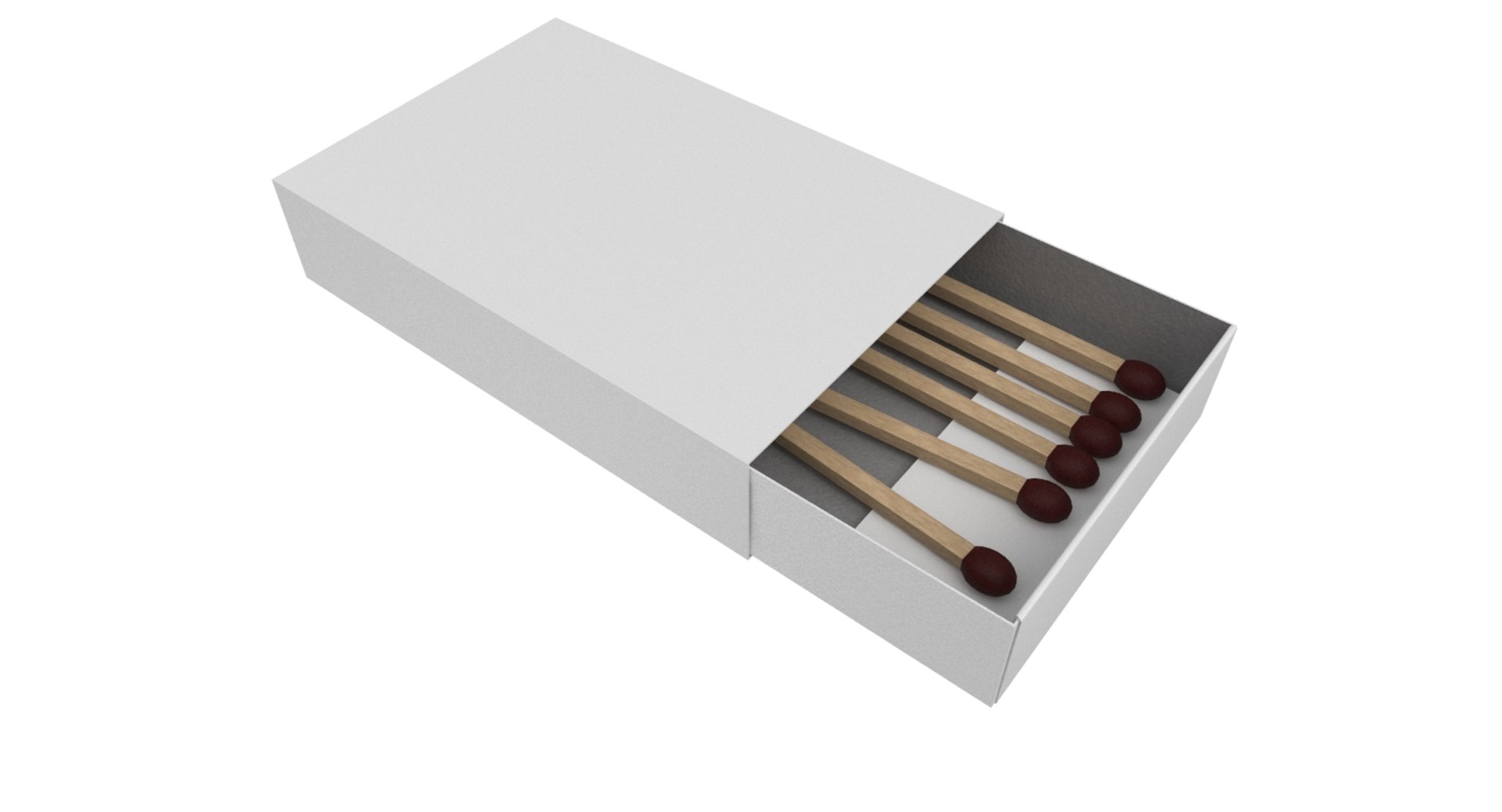 3D Matchbox Box Match Model - TurboSquid 1299385