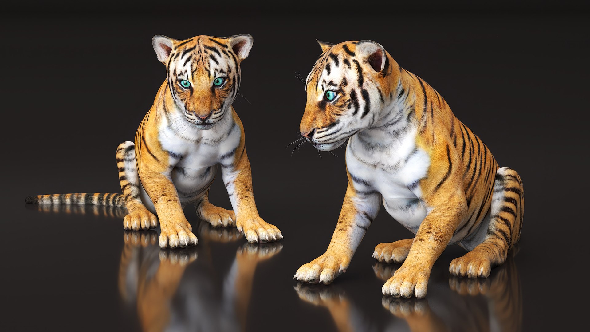 3D Model Tiger Cub Rigged - TurboSquid 2342521