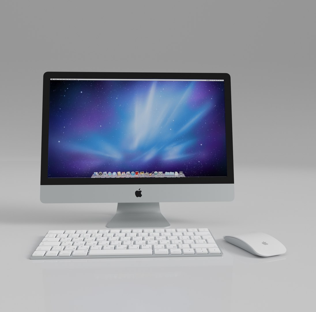 Apple pc mouse keyboard 3D model - TurboSquid 1711357