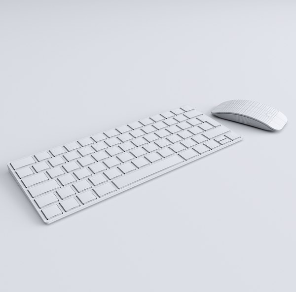 Apple pc mouse keyboard 3D model - TurboSquid 1711357