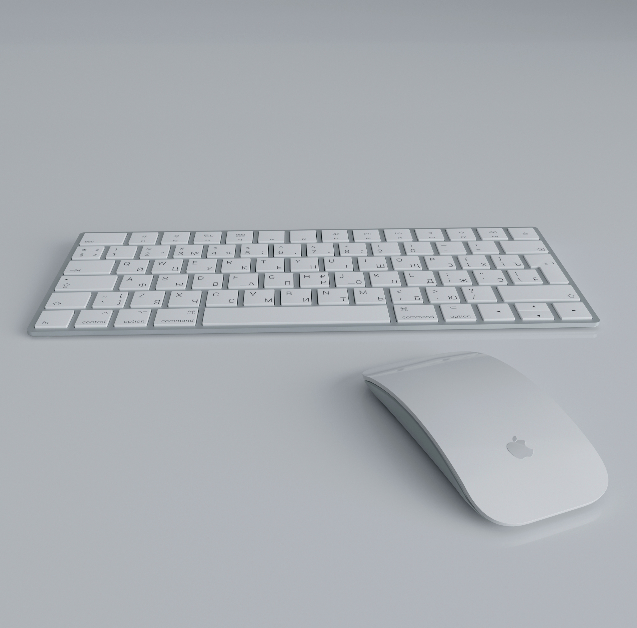 Apple pc mouse keyboard 3D model - TurboSquid 1711357