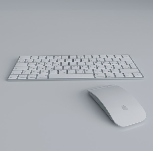Apple pc mouse keyboard 3D model - TurboSquid 1711357