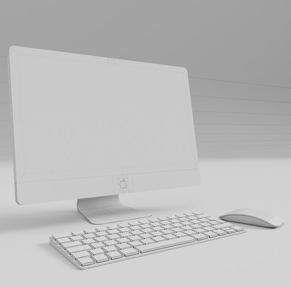 Apple pc mouse keyboard 3D model - TurboSquid 1711357