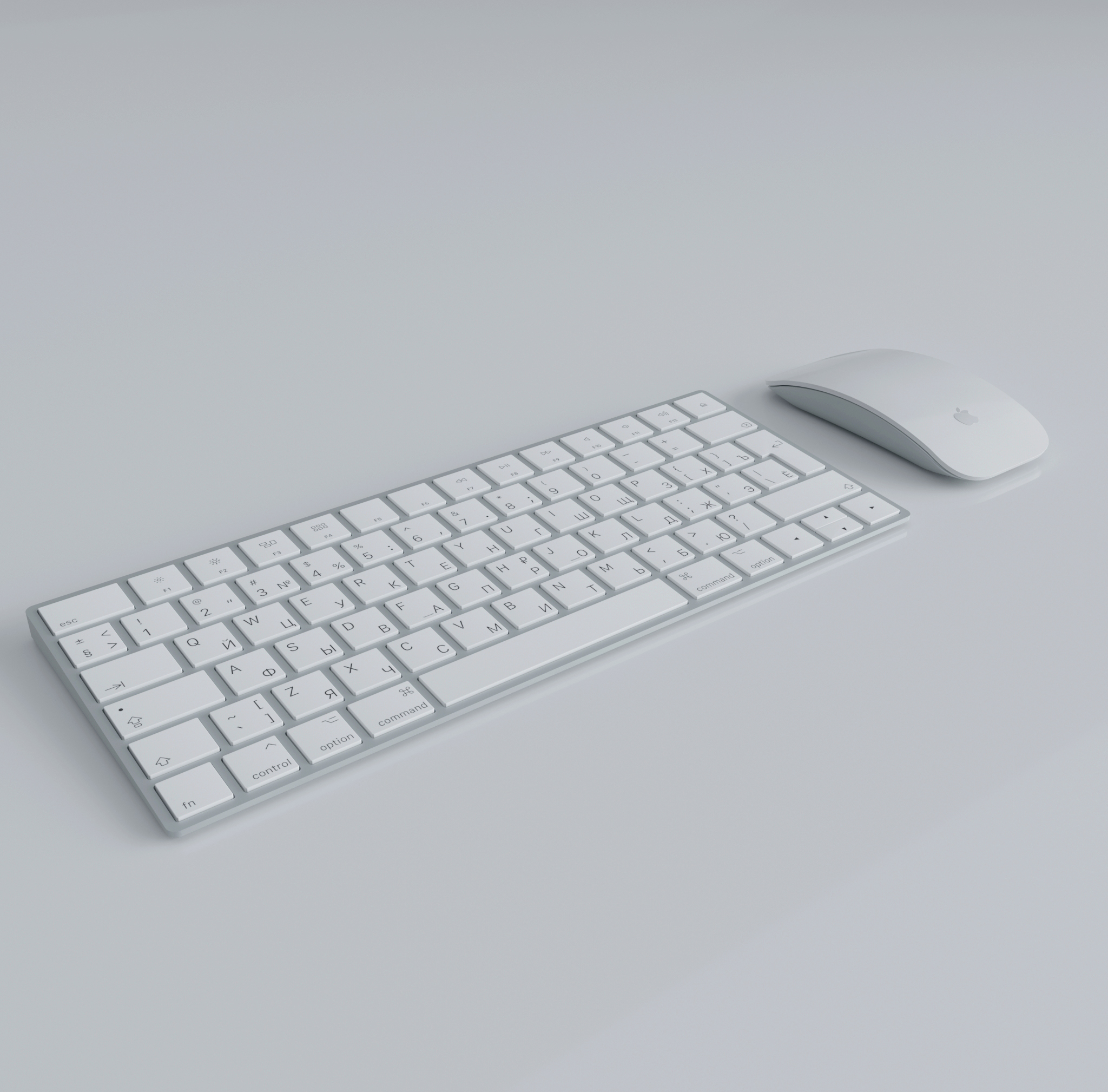 Apple pc mouse keyboard 3D model - TurboSquid 1711357