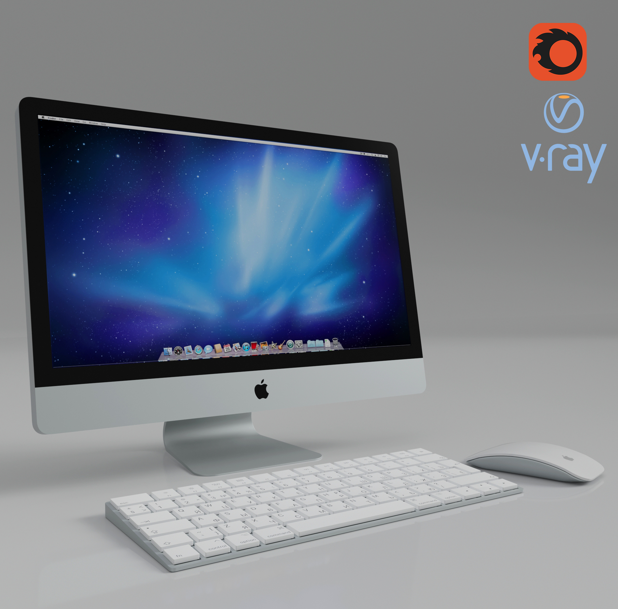 Apple pc mouse keyboard 3D model - TurboSquid 1711357