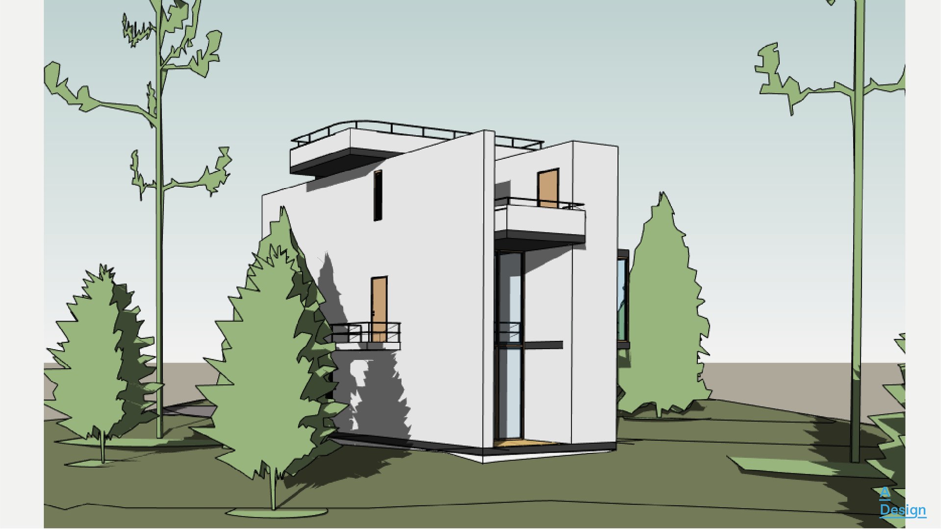 3 St House - Revit 3D Model 3D - TurboSquid 2017786