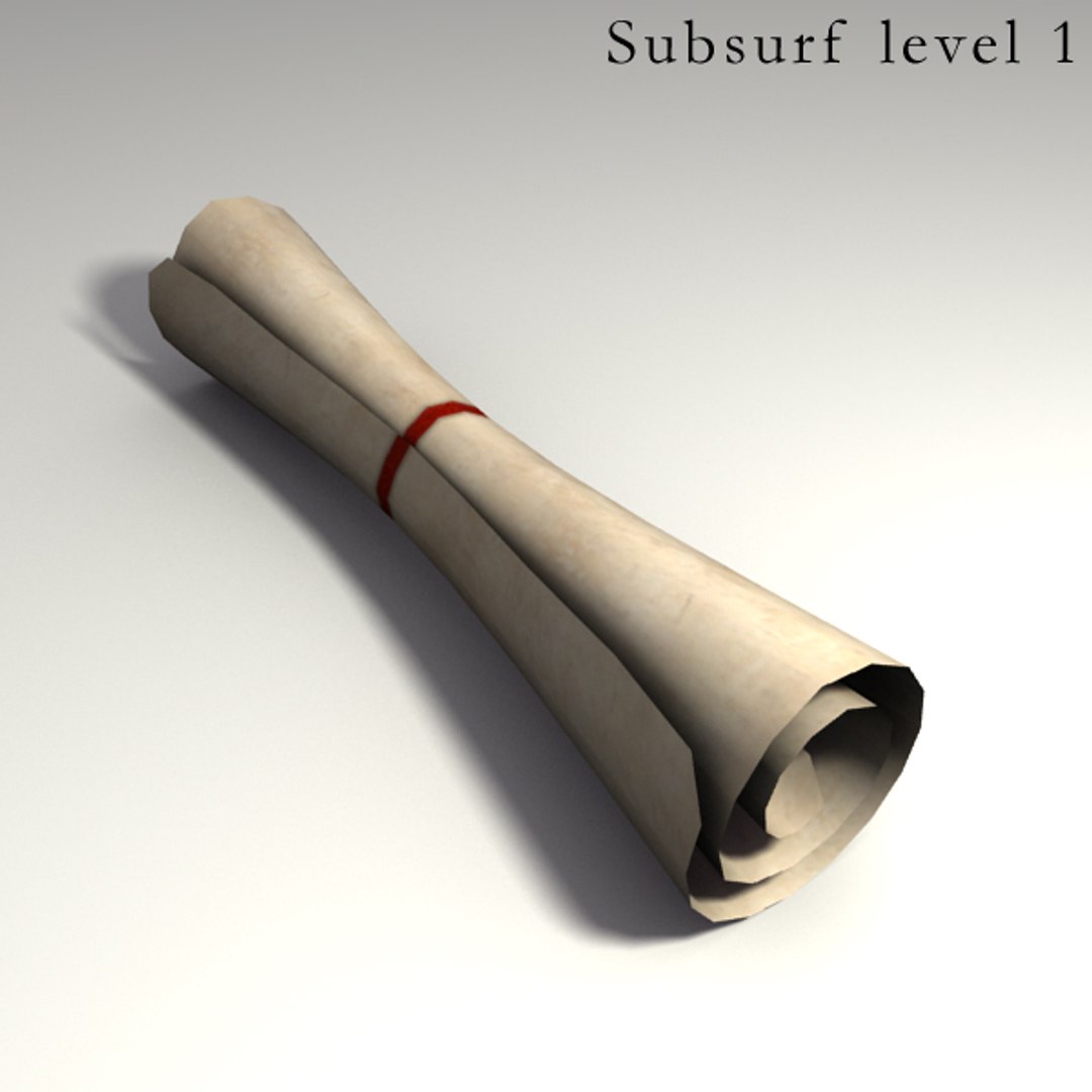 Blender Rolled Parchment